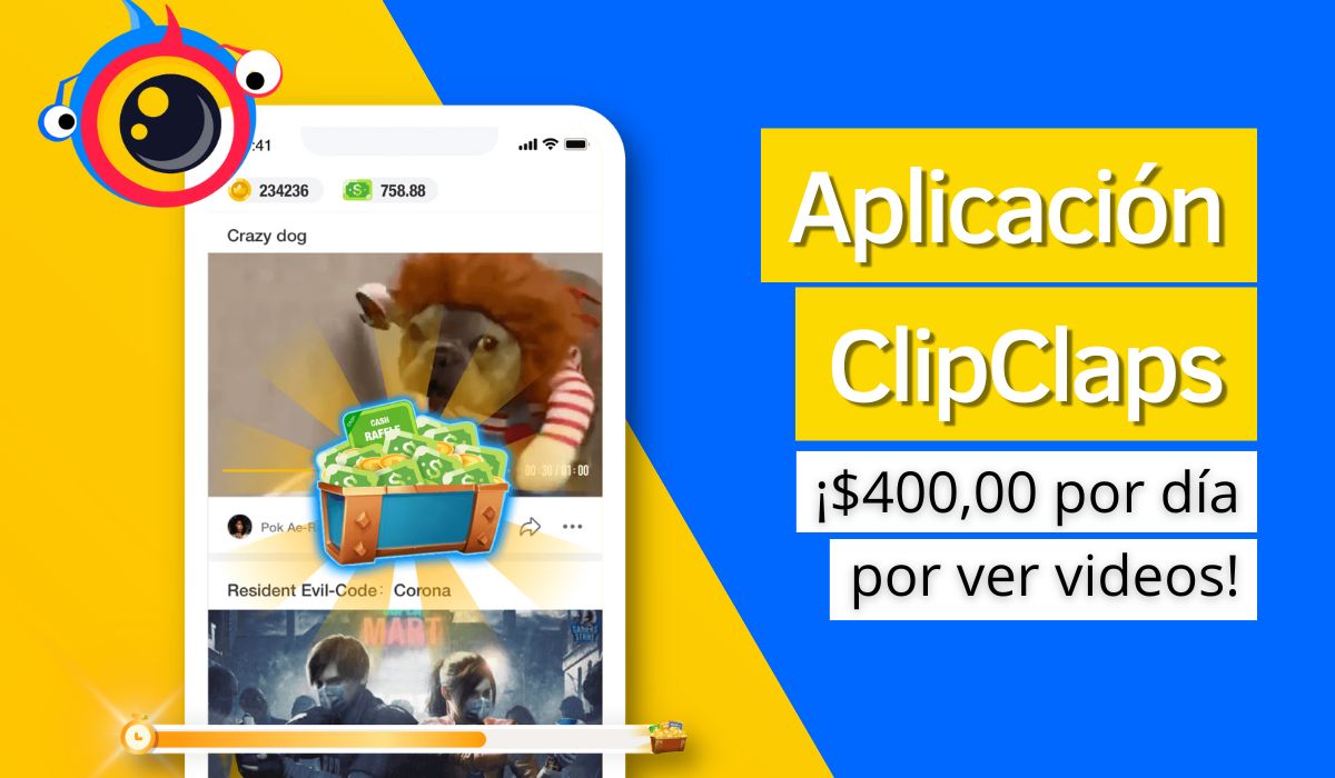 Aplicación ClipClaps: ¡$400,00 por día por ver videos!